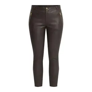 ZOEY Lucille Leather Pants Chocolate - Brown