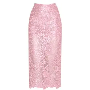 ANGELIKA JOZEFCZYK Orchidea Lace Midi Skirt - Pink