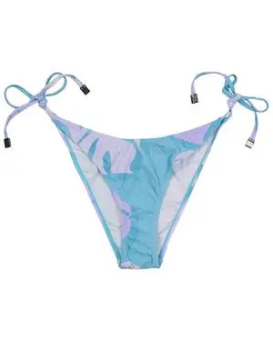 LORDS OF HARLECH Samara Monstera Floral Teal Bikini Bottom - Blue