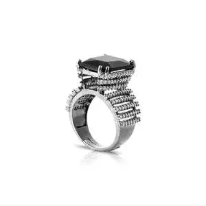 MERAKI BY RASHMI BAJAJ Noir Prism Crystal Ring Black