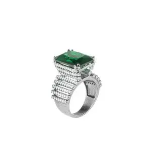 MERAKI BY RASHMI BAJAJ Noir Prism Crystal Ring Green