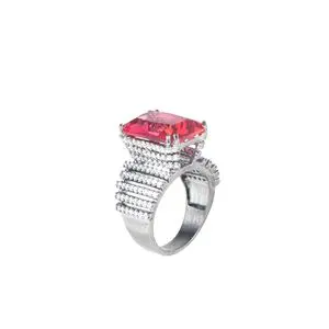 MERAKI BY RASHMI BAJAJ Noir Prism Crystal Ring - Red