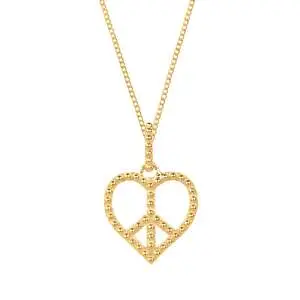 CHARLOTTE'S WEB JEWELLERY Peace Heart Pendant Necklace - Gold