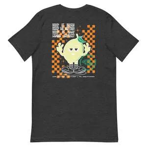 ANCHOR & CREW Heather Lemon Fresh Dial-a-local Organic Cotton T-shirt - Black