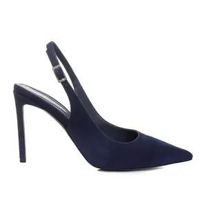 GINISSIMA Ginisima Lavinia Dark Navy Suede Slingbacks