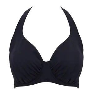 CORE SWIM Dd+ Halter Bikini Top - Black