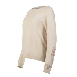 CATNIP AND SEAWEED Neutrals / The Cashmere Sweater In Cream & Almond - Brown