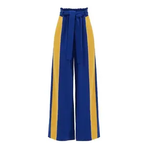 JULIA ALLERT Belted High Waist Wide Leg Pants - Blue
