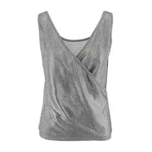 SILVIA SERBAN Reversible Jersey Top - Silver