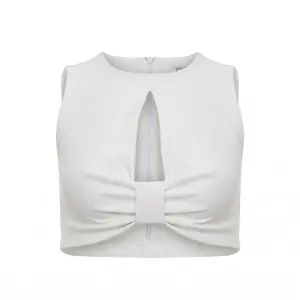 MAAN ISTANBUL Detailed Chest Back Zippered Bustier Nisan - White
