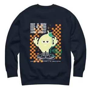ANCHOR & CREW Navy Lemon Fresh Dial-a-local Organic Cotton Sweatshirt - Blue