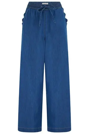 SUGARHILL BRIGHTON Megan Scallop Trousers Deep Denim - Blue