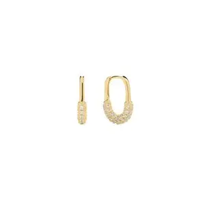 VANCHI Nouf Pavé Hoop Earrings - Gold