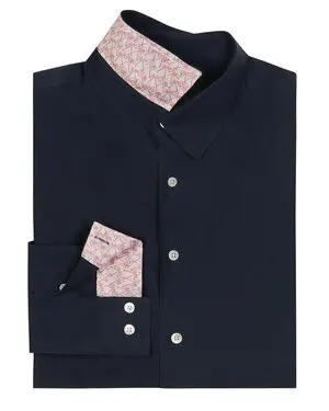 PINK HOUSE Linen Shirt Plain Eclipse - Blue