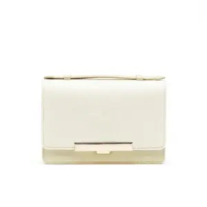 DANNI RO Neutrals / Dr. Clutch Compact Purse- Bone Color - White