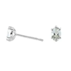 LEE RENEE Aquamarine Earrings - Silver