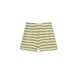 THISISU COLLECTION Solea Striped Knit Beachwear Shorts - Yellow