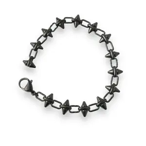 JAGGED HALO JEWELRY Black / Grey Barbie Chain Anklet Black Rhodium - Black/grey