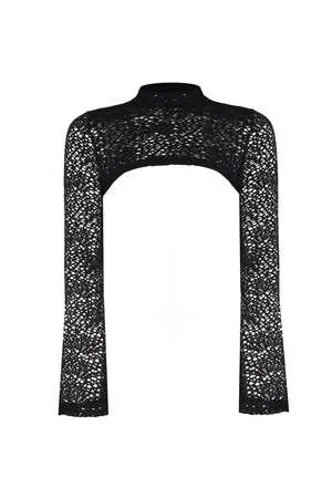 NO'DESIGN Knit Sheer Bolero - Black