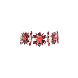 ISKRA Silver / Red Edelweiss Choker - Silver/red