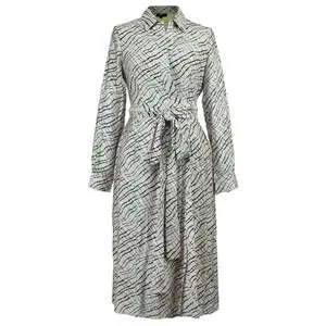 SMART AND JOY Printed Shirt Dress With Belt
