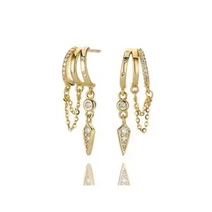AARIA LONDON Palma Charm Earring - Gold