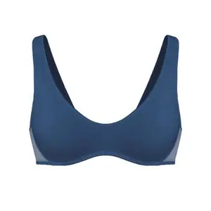 MONIQUE MORIN LINGERIE Core Scoop Neck Bralette Dark Denim - Blue