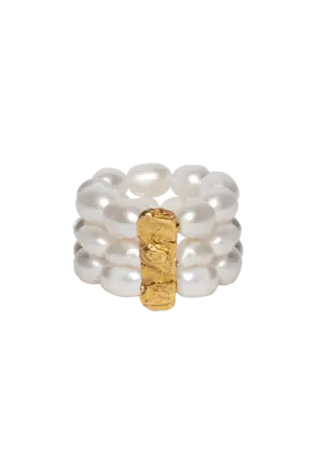 LAVANI JEWELS Hikari Pearl Ring - White