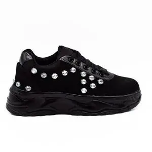 RETTROSE Adeline Embellished Trainers - Black