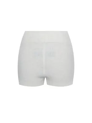 MISS CIRCLE NEW YORK Sera Wool-blend Ribbed Knit Mini Shorts