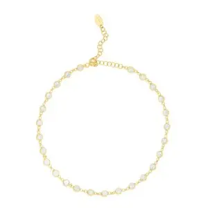 SHYMI Round Bezel-set Anklet - Gold
