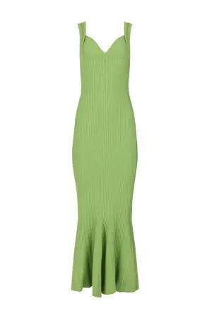 ANDREEVA Metallic Knit Maxi Dress