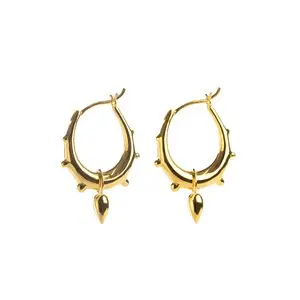 RIZE Tribal Spike Hoops Plated - Gold