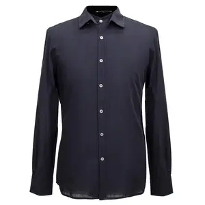SMART AND JOY Long-sleeved Shirt With Double And Removable Collar - Black