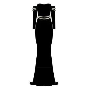 NUR KARAATA Gaillard Long Dress