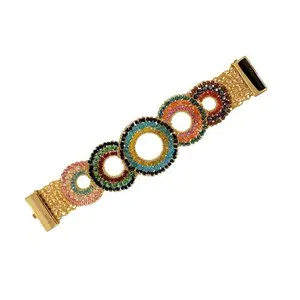 LAVISH BY TRICIA MILANEZE Multicolor Gush Handmade Bracelet - Gold