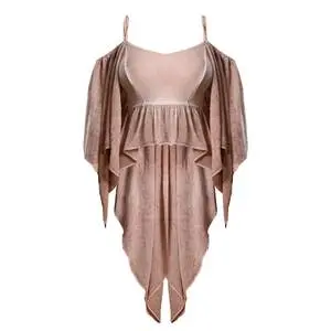 ZHENABIA Venus Blouse Powder Boho Top - Pink