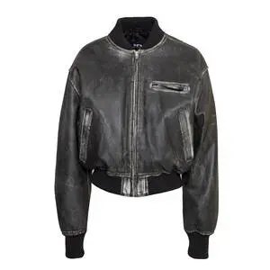 SVETA MILANO Dean Leather Bomber Jacket