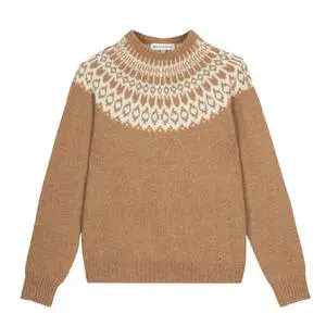 BEL CASHMERE Martina Camel Cashmere Sweater - Brown