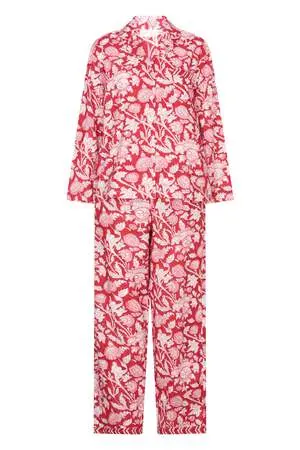 NOLOGO-CHIC Hand Block Printed Pj's Vintage - Red