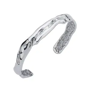 LINYA JEWELLERY Medusa Amorf Thin Cuff Bracelet - Silver