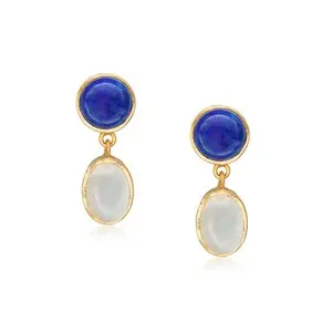 PREETI SANDHU Lapis & Moonstone Earring - White