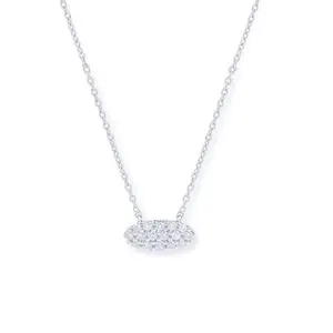 INARI JEWELLERY Silver / White Stardust Cluster Necklace Sterling Sliver White Topaz - Silver/white