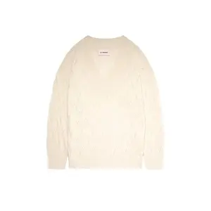 LA GRANNI Oversized Jumper Cream - White