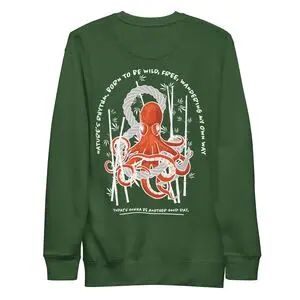 ANCHOR & CREW Forest Octopus Another Good Day Cotton Blend Sweatshirt