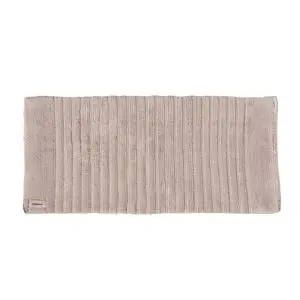 Misona Ribbed Organic Cotton Bath Runner Mat Light Grey - Silver