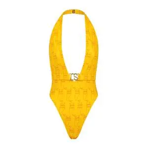 CATNIP AND SEAWEED The One-piece Swimsuit In Marigold With Nipsea Print - Orange
