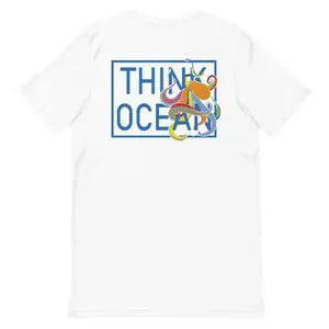 ANCHOR & CREW Think Ocean" Octopus Embroidered Cotton T-shirt - White