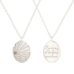 Kris Nations Ray Of Sunshine Charm Necklace Sterling - Silver