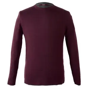 DAVID WEJ Harley Crew Neck Sweater Burgundy - Red